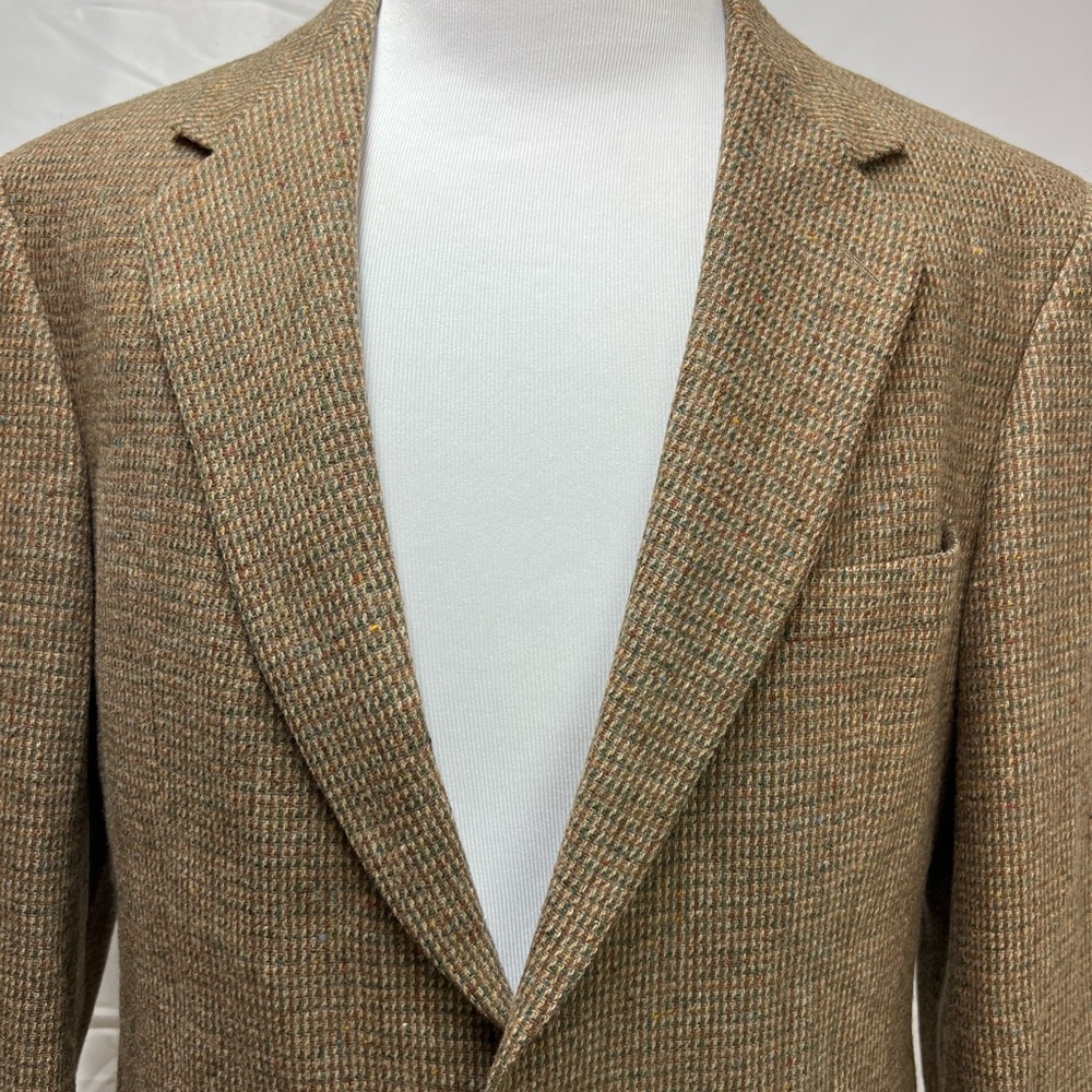 Men's Vintage John Alexander Brown Tweed 2-Button Woo… - Gem